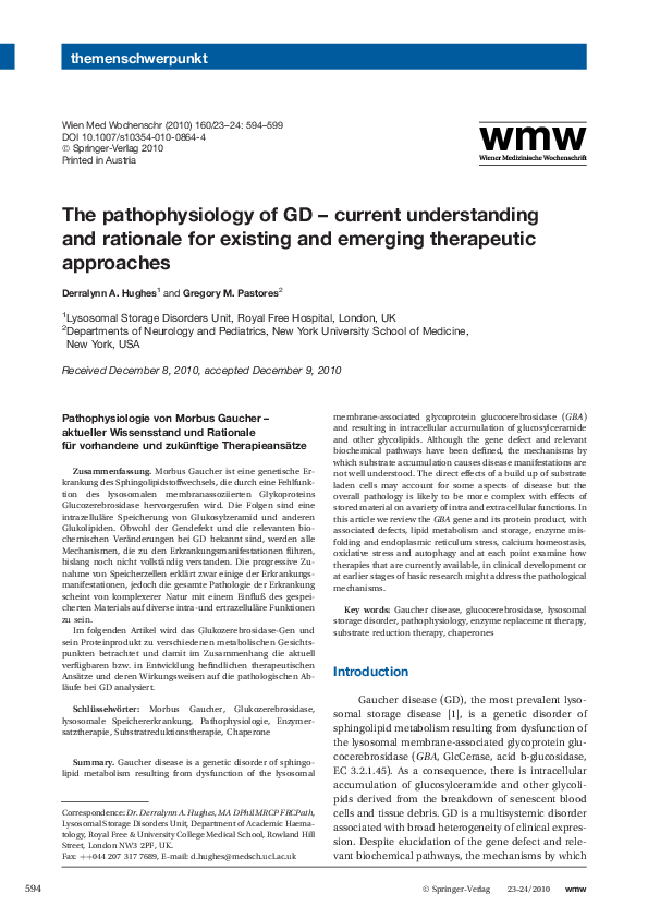 (PDF) The pathophysiology of GD – current understanding and rationale ...