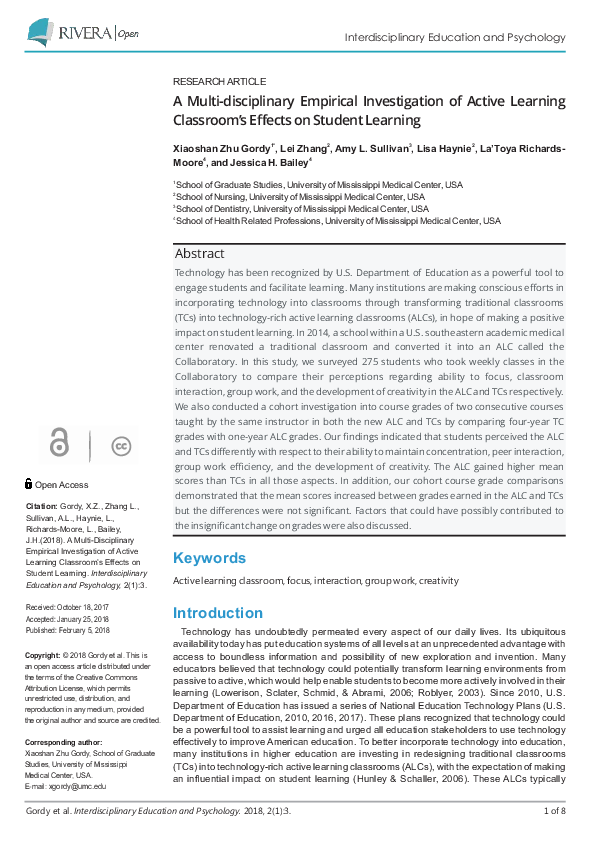 (PDF) A Multi-disciplinary Empirical Investigation of Active Learning ...
