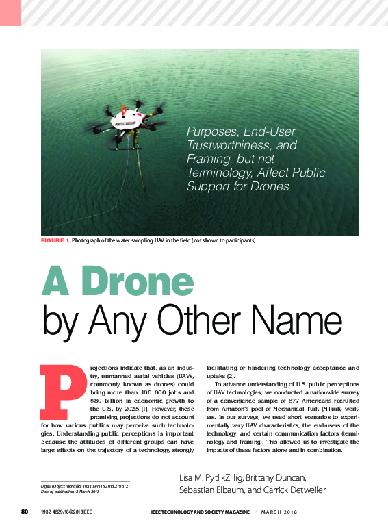 (PDF) A Drone by Any Other Name: Purposes, End-User Trustworthiness ...