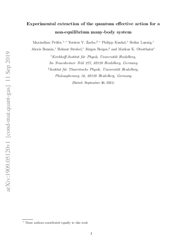 (PDF) Experimental extraction of the quantum effective action for a non ...