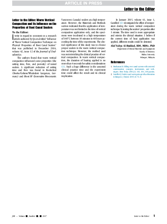(PDF) Letter to the Editor: Warm Vertical Compaction and Its Influence ...