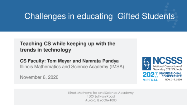 (PDF) Topics and Challenges in Teaching Computer Science for Gifted and ...