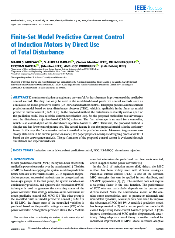 Pdf Finite Set Model Predictive Current Control Of Induction Motors By Direct Use Of Total 0373