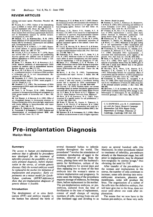 (PDF) Pre-implantation diagnosis