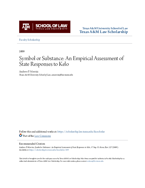 (PDF) Symbol or Substance? An Empirical Assessment of State Responses ...