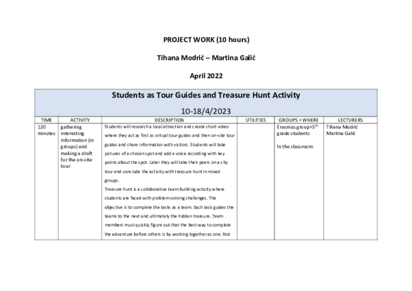 (PDF) Project work - Tourist Guide