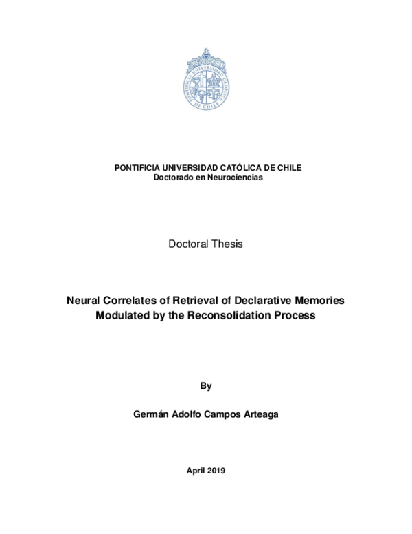 (PDF) Neural correlates of retrieval of declarative memories modulated ...