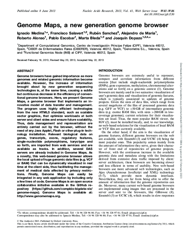 (PDF) Genome Maps, a new generation genome browser | Pablo Escobar - Academia.edu
