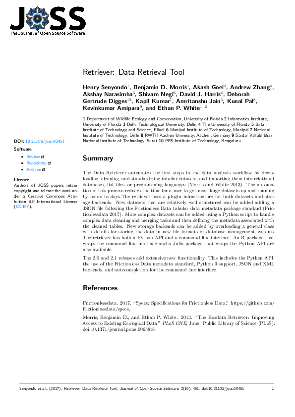 (PDF) Retriever: Data Retrieval Tool