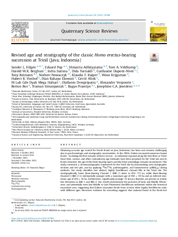 (PDF) Revised age and stratigraphy of the classic Homo erectus-bearing ...
