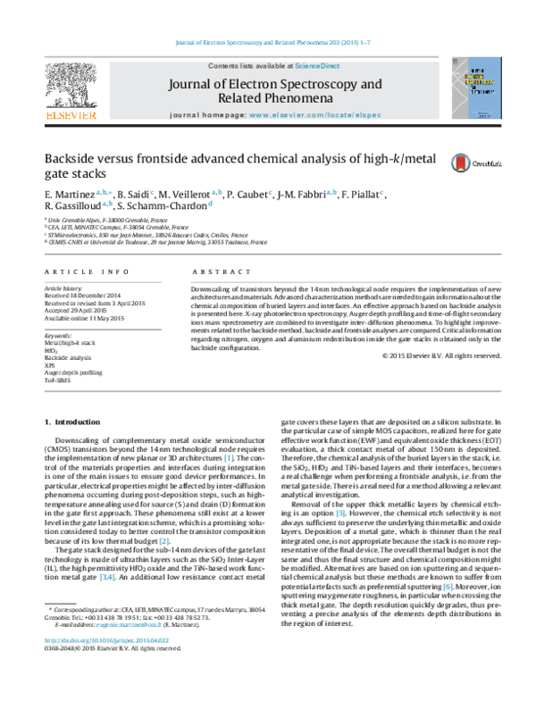 (PDF) Backside versus frontside advanced chemical analysis of high-k ...