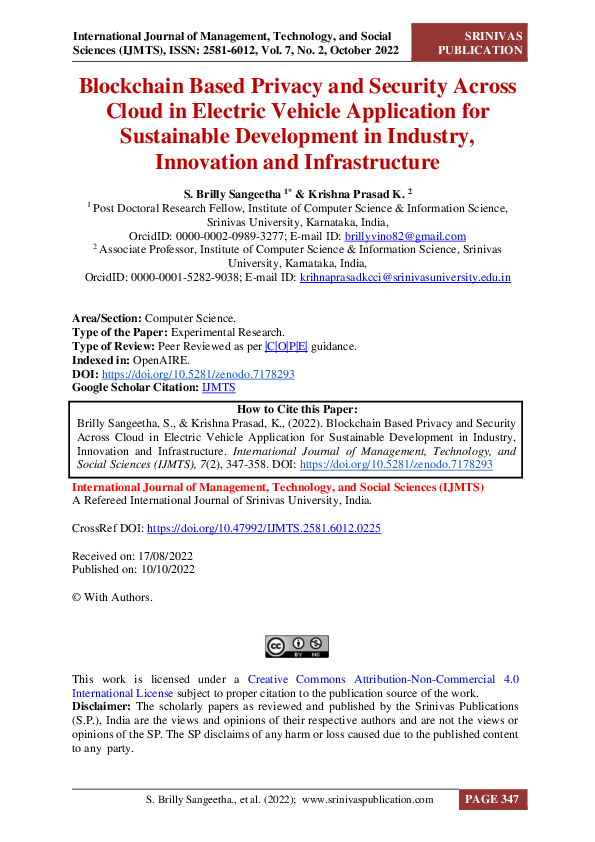 (PDF) Blockchain Based Privacy and Security Across Cloud in Electric Vehicle Application for ...