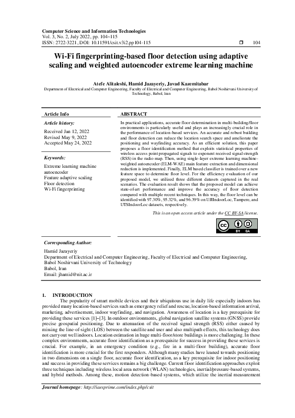 (PDF) Wi-Fi fingerprinting-based floor detection using adaptive scaling ... (PDF) Wi-Fi fingerprinting-based floor detection using adaptive scaling ...