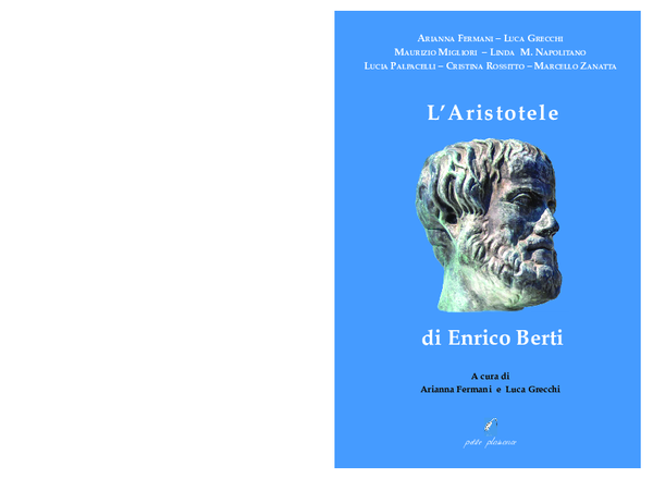 (PDF) L'Aristotele di Enrico Berti: Il concetto di philosophia nello ...