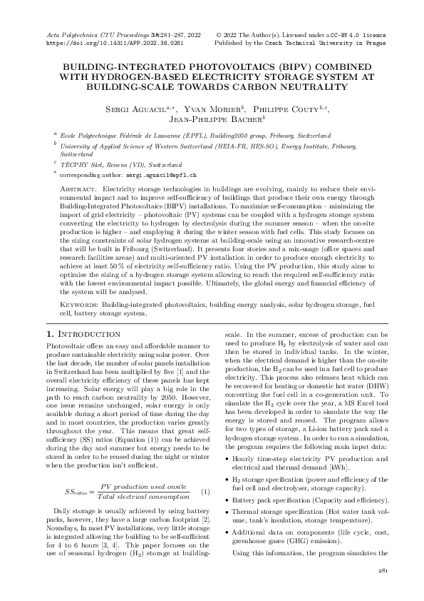 (PDF) Building-integrated photovoltaics (BIPV) combined with hydrogen ...