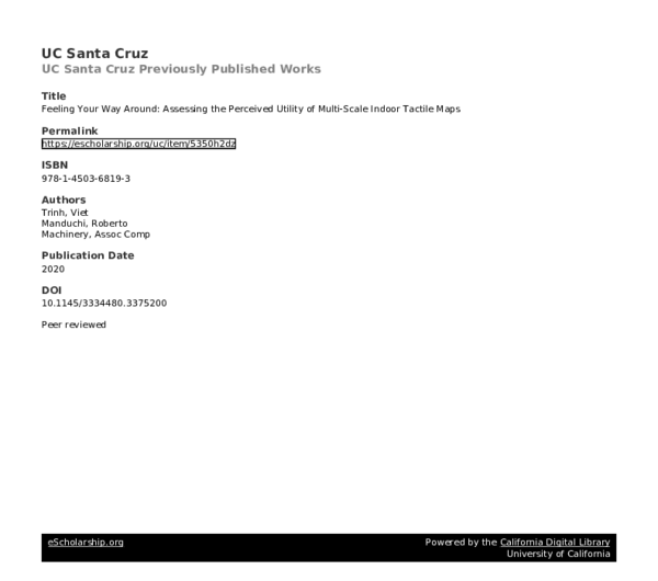 (PDF) Feeling Your Way Around: Assessing the Perceived Utility of Multi ...