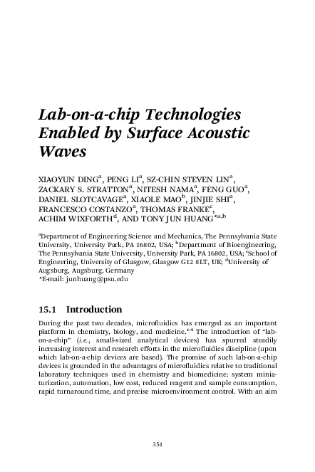 (PDF) Chapter 15. Lab-on-a-chip Technologies Enabled by Surface Acoustic Waves