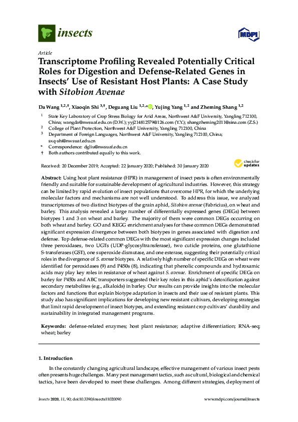 (PDF) Transcriptome Profiling Revealed Potentially Critical Roles for ...