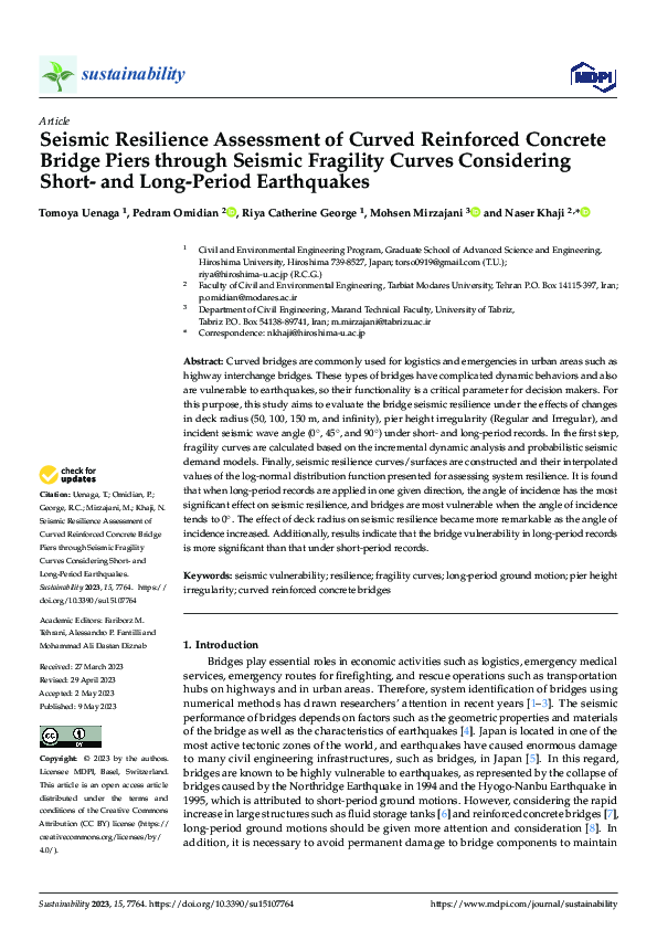(PDF) Seismic Resilience Assessment of Curved Reinforced Concrete ...