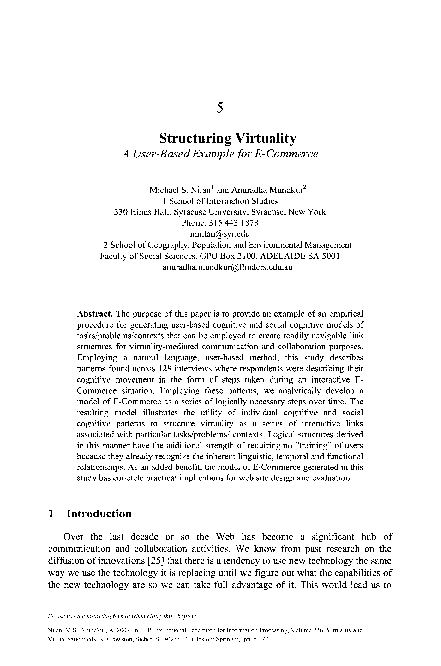 (PDF) Structuring Virtuality