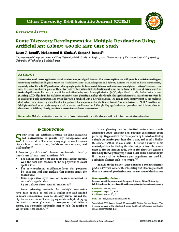 (PDF) Route Discovery Development for Multiple Destination Using ...