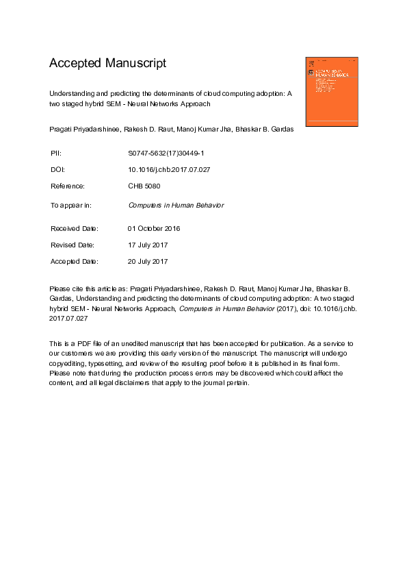 (PDF) Understanding and predicting the determinants of cloud computing ...
