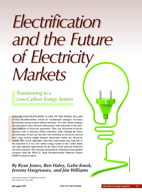 (PDF) Electrification and the Future of Electricity Markets ...