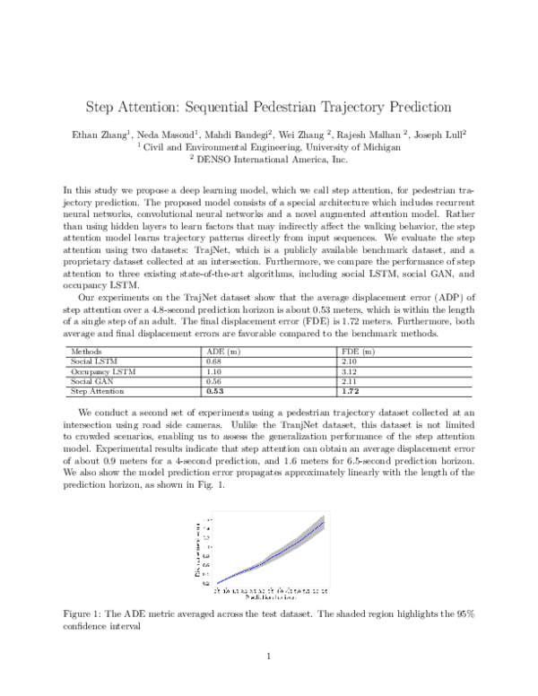(PDF) Step Attention: Sequential Pedestrian Trajectory Prediction