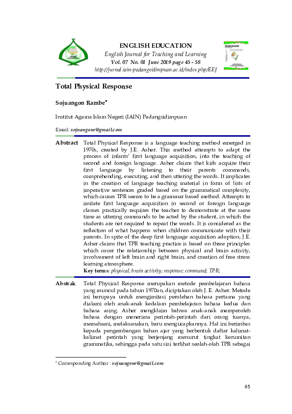 (PDF) Total Physical Response