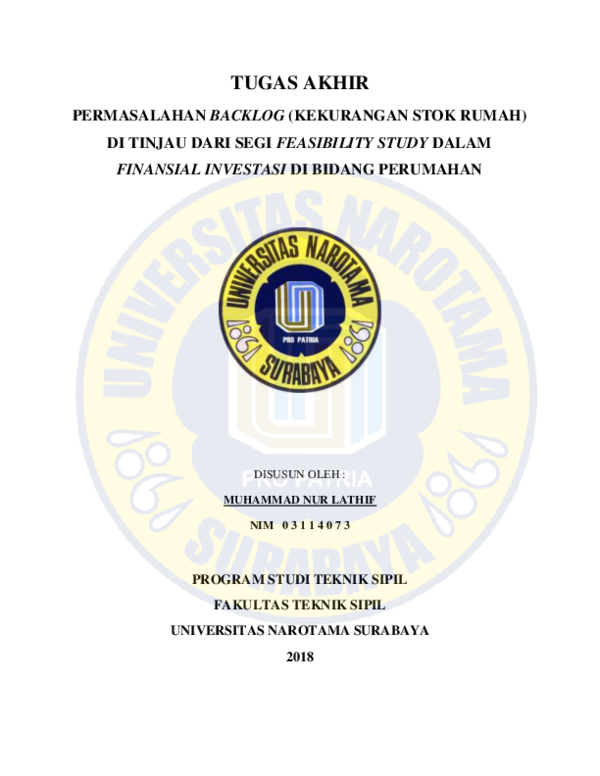 (PDF) Permasalahan Backlog (Kekurangan Stok Rumah) DI Tinjau Dari Segi ...