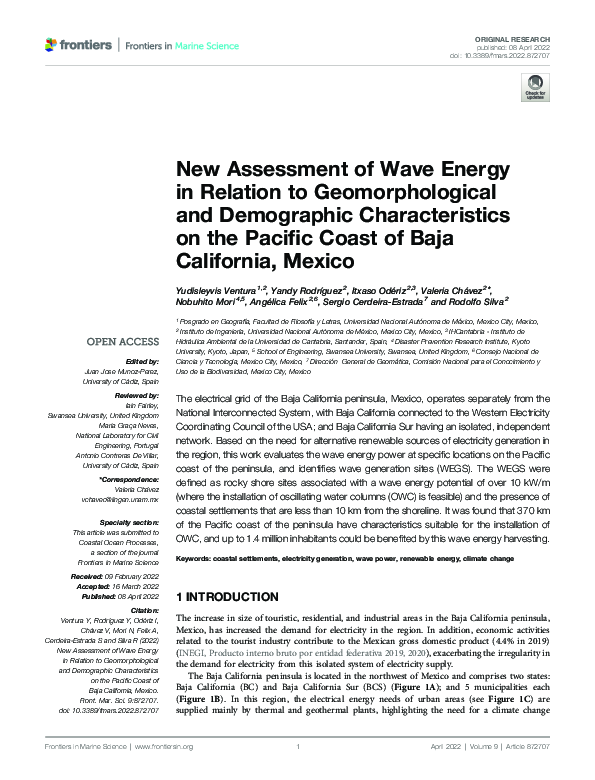 (PDF) New Assessment of Wave Energy in Relation to Geomorphological and ...