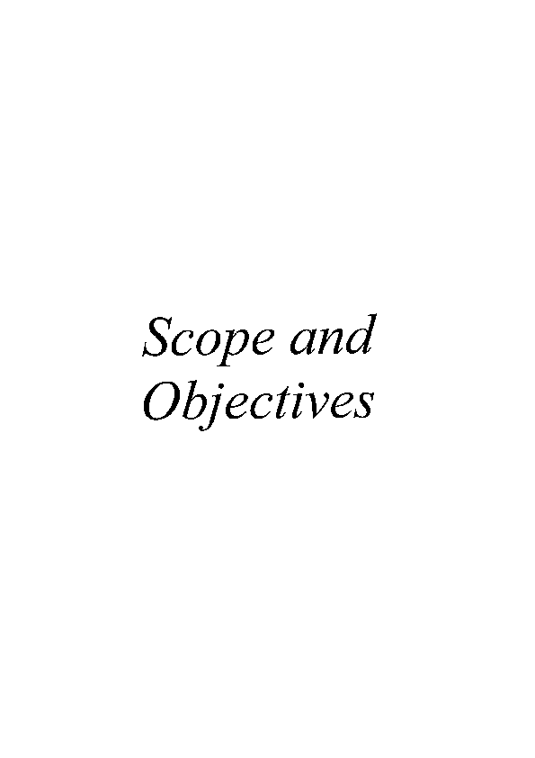 (PDF) Scope and objectives