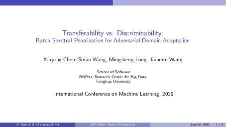 (PDF) Transferability vs. Discriminability: Batch Spectral Penalization for Adversarial Domain ...