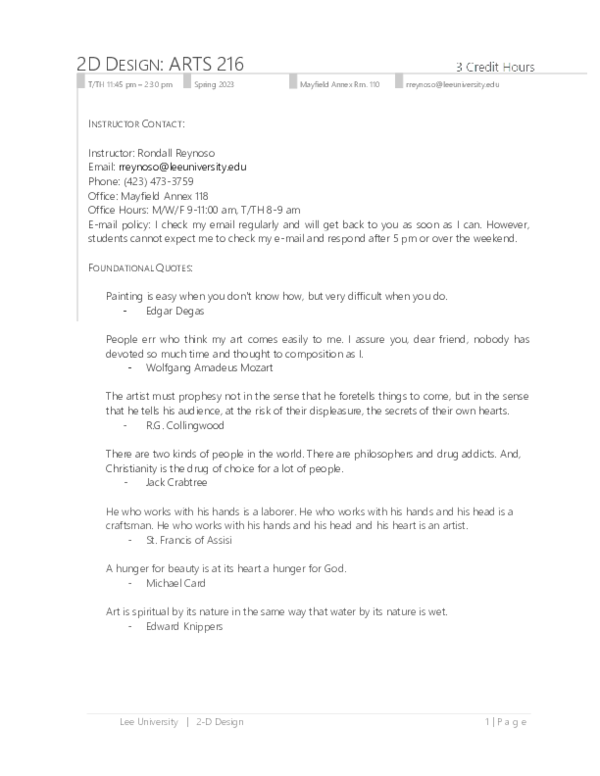(PDF) 2-D Design Syllabus