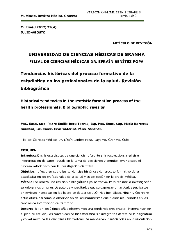 (PDF) Tendencias históricas del proceso formativo de la estadística en ...