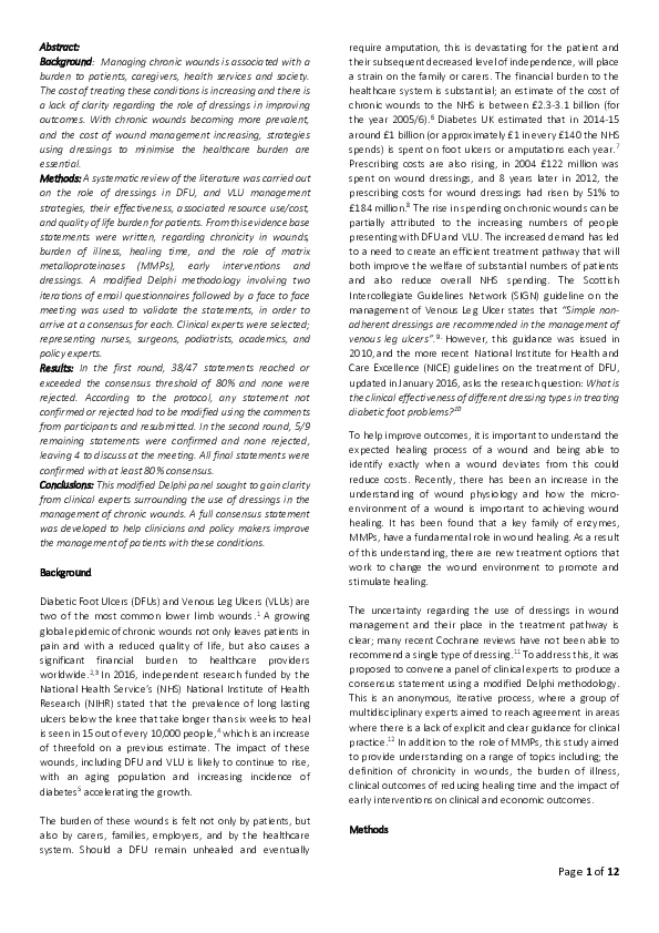 Pdf Using A Modified Delphi Methodology To Gain Consensus On The Use