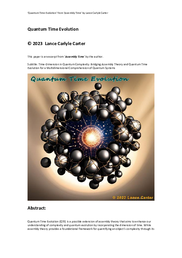 (PDF) Quantum Time Evolution