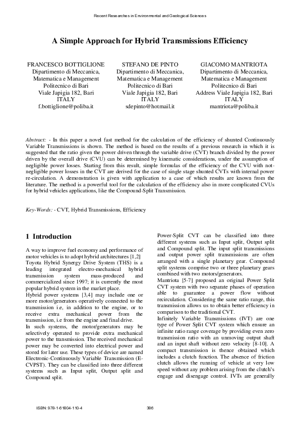 (PDF) A Simple Approach for Hybrid Transmissions Efficiency