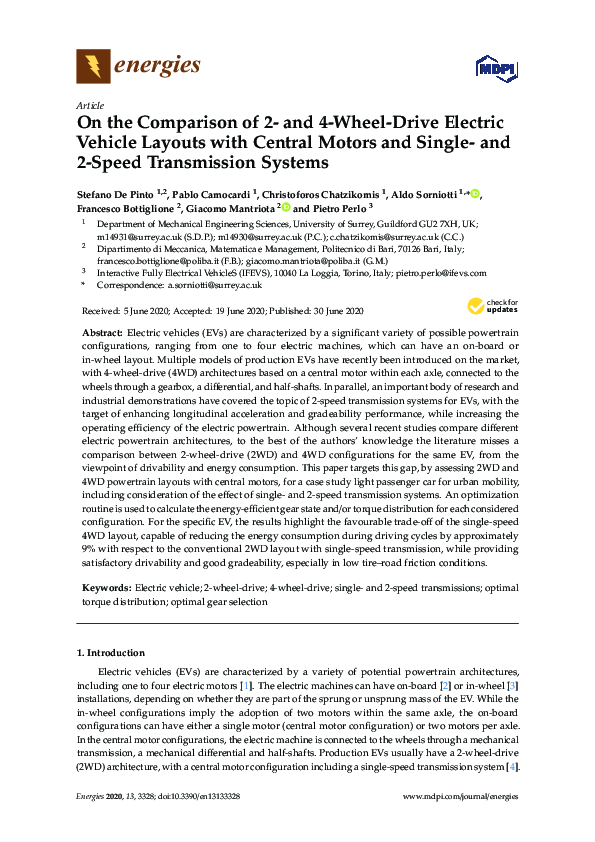 (PDF) On the Comparison of 2- and 4-Wheel-Drive Electric Vehicle ...