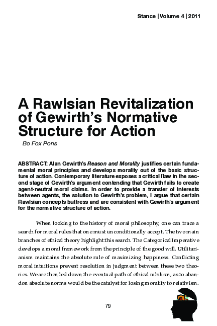 (PDF) A Rawlsian Revitalization of Gewirth’s Normative Structure for ...