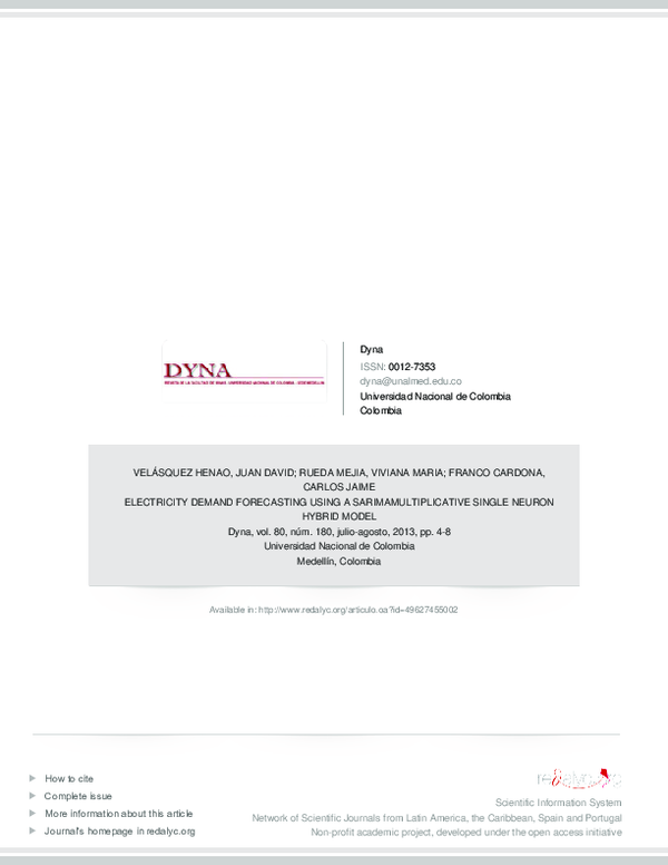 Pdf Electricity Demand Forecasting Using A Sarima Multiplicative