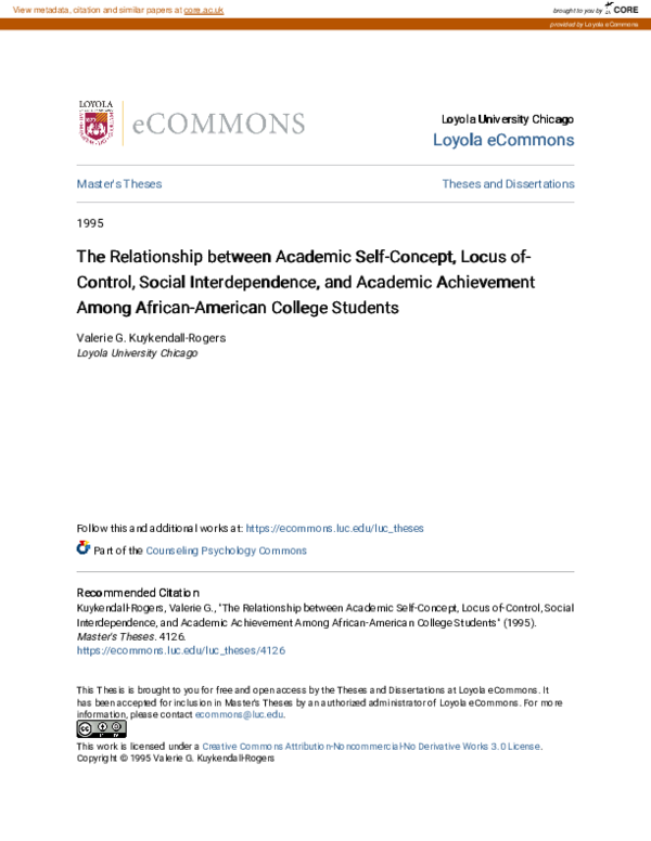 (PDF) The Relationship between Academic Self-Concept, Locus of-Control, Social Interdependence ...