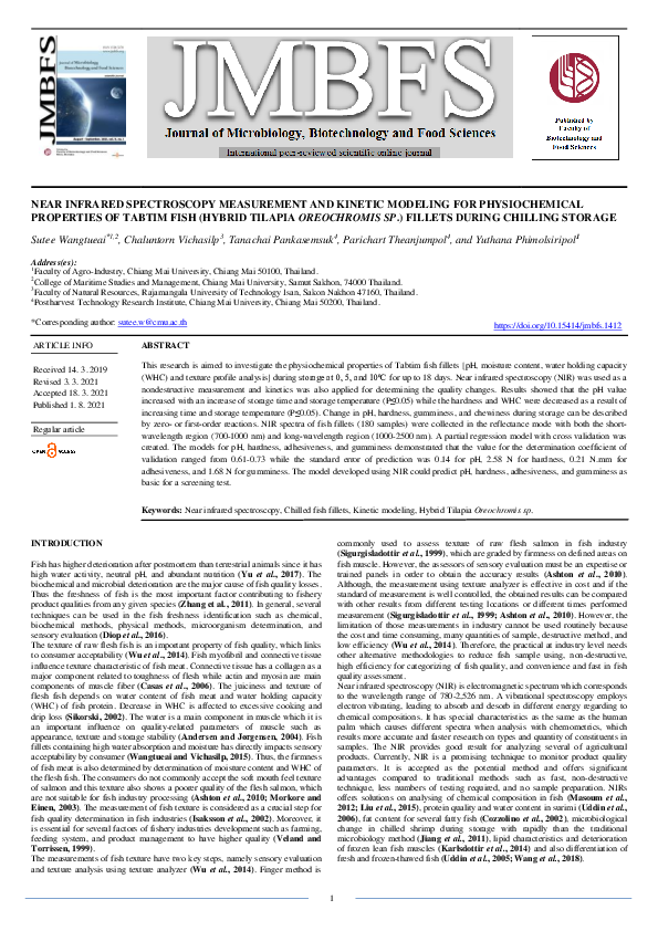 (PDF) Near Infrared Spectroscopy Measurement and Kinetic Modeling for ...