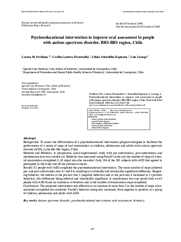 (PDF) Psychoeducational intervention to improve oral assessment in ...
