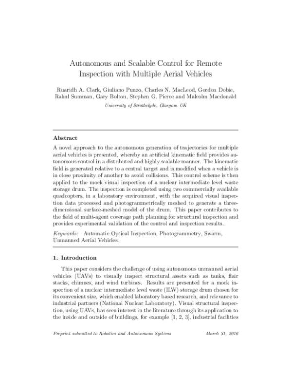 (PDF) Autonomous and scalable control for remote inspection with ...