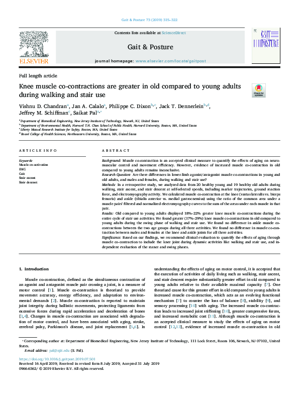 (PDF) Knee muscle co-contractions are greater in old compared to young ...