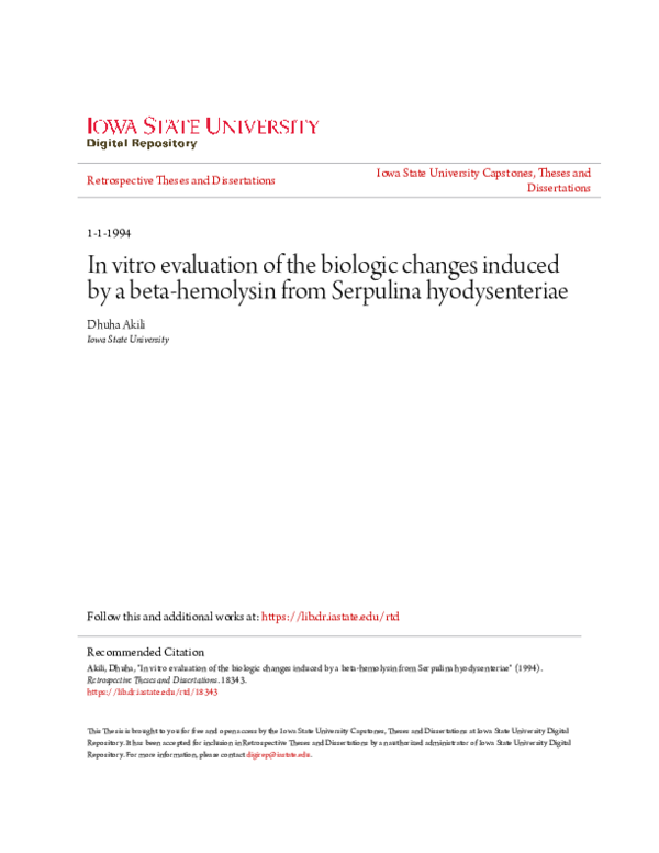 (PDF) In vitro evaluation of the biologic changes induced by a beta ...