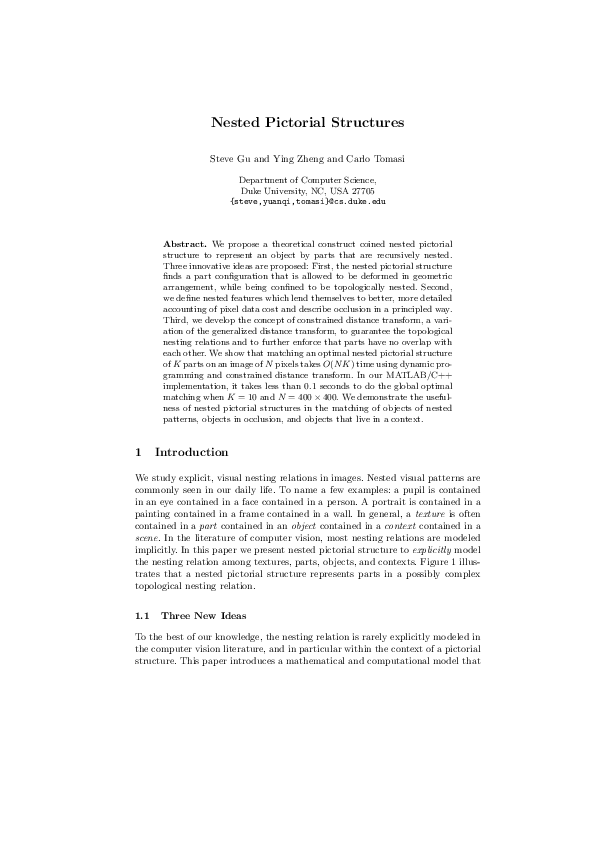 (PDF) Nested Pictorial Structures