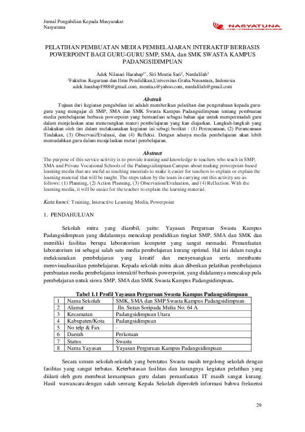 (PDF) PELATIHAN PEMBUATAN MEDIA PEMBELAJARAN INTERAKTIF BERBASIS POWERPOINT BAGI GURU-GURU SMP ...