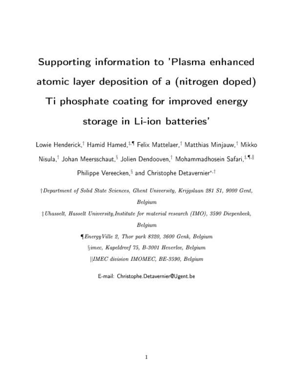 (PDF) Plasma enhanced atomic layer deposition of a (nitrogen doped) Ti ...